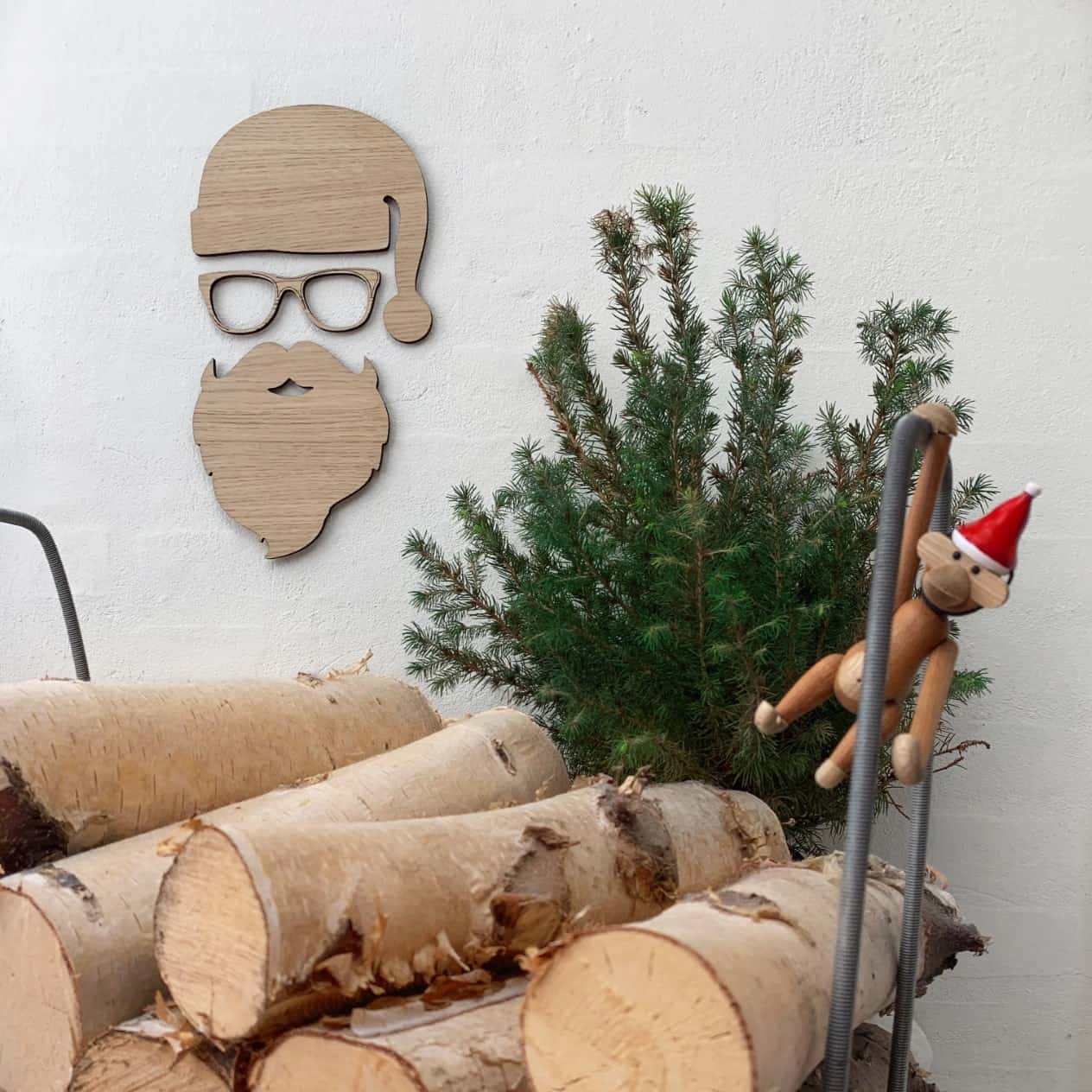 Julemand i egetræsfiner - Se vores hipster-julemand på WoodsUp